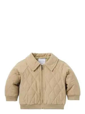 Janie And Jack Baby Quilted Jacket - Beige