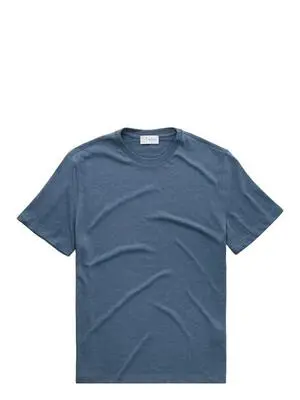 WOLF VS. GOAT (WVG) Heavyweight Short Sleeve Viscose Jersey Crewneck - Navy