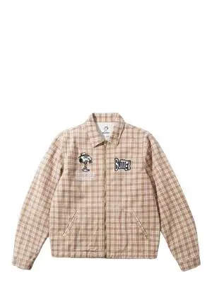 BUTTER GOODS Peanuts® Snoopy Spike Cotton Jacket - Sandstone Plaid