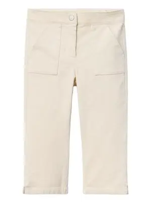Janie And Jack Corduroy Patch Pocket Pants - Ivory