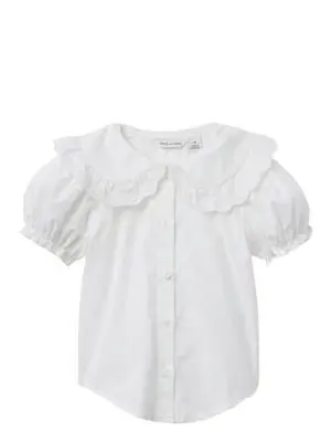 JANIE AND JACK Lace Trim Collar Top