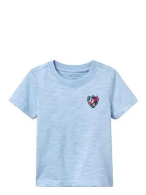 Janie And Jack The J&j Patch Slub Tee - Blue