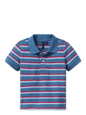 Janie And Jack The Classic Striped Pique Polo - Blue