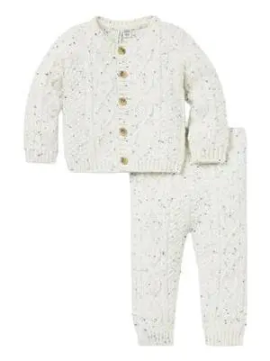 Janie And Jack Baby Cable Knit Matching Set - Ivory