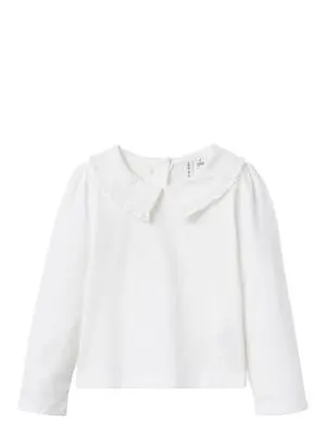 Janie And Jack Ruffle Collar Top - White