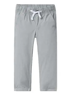 Janie And Jack Drawstring Poplin Pant - Grey