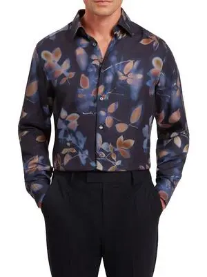 Ted Baker London Kalmill Print Button-up Shirt - Navy