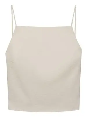 Mango Square Neck Camisole Ecru
