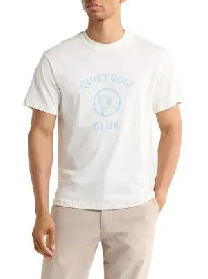 QUIET GOLF Bay Club Cotton Graphic T-shirt - White