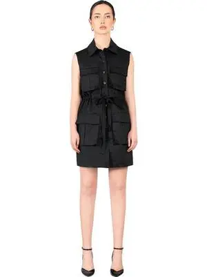LAURA APARICIO Cotton Shirt Dress - Black
