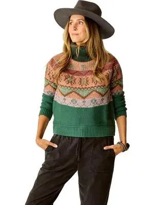 Carve Designs Neve Fairisle Turtleneck - Bistro Fairisle