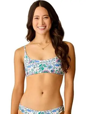 Carve Designs Escondido Compression Reversible Top - Lagoon/cloud Multifloral