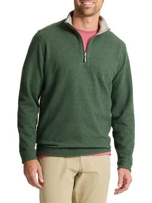 Tommy Bahama Reversible Half Zip Pullover - Juniper Heather