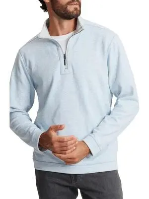 Tommy Bahama Reversible Half Zip Pullover - Micro Chip Heather