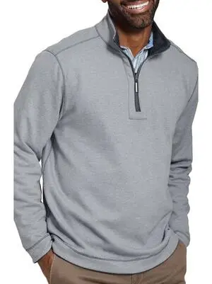 Tommy Bahama Reversible Half Zip Pullover Night Cap Heather