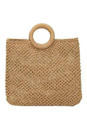 L*SPACE Bella Raffia Tote