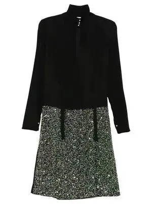 Rabanne Embellished Self-tie Dress - Black