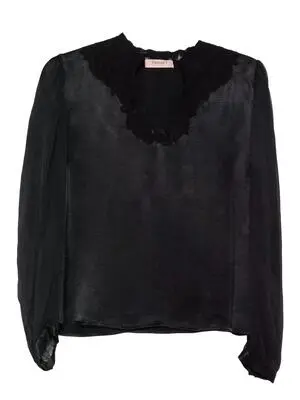 TWINSET Lace-detail Blouse - Black