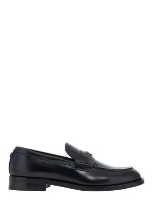 Roberto Cavalli Logo-plaque Loafers - Black