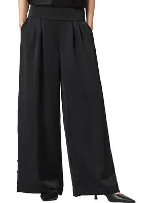 ALLSAINTS Leanne Wide Leg Trousers Black