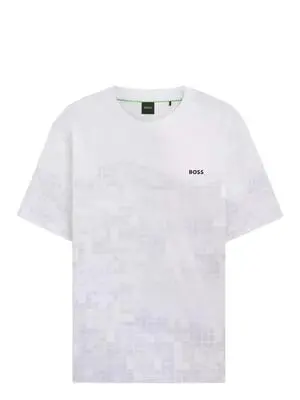 BOSS Square-pattern Cotton T-shirt
