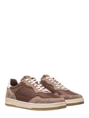 Clae Haywood Low Top Leather Sneakers - Portabella Deep Taupe