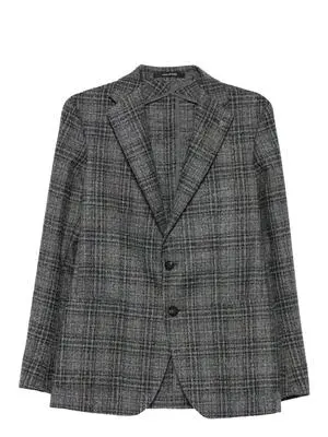 Tagliatore Check-pattern Blazer - Grey