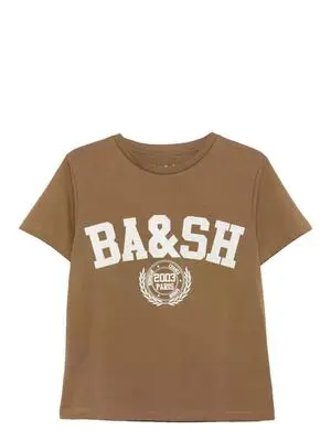 Ba&sh Logo-Print T-Shirt Brown