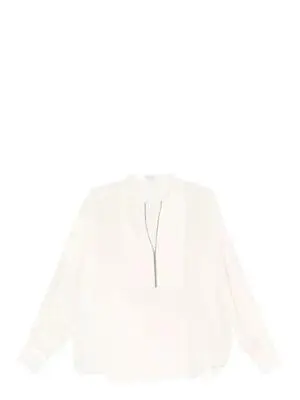Brunello Cucinelli Silk Blouse - White