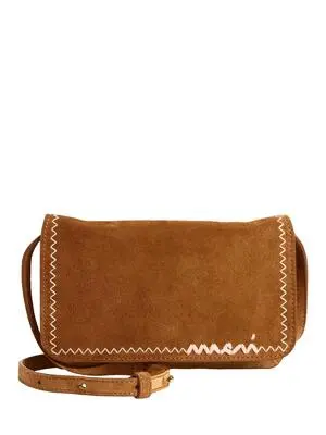 MARNI Suede Pouchette Crossbody Bag