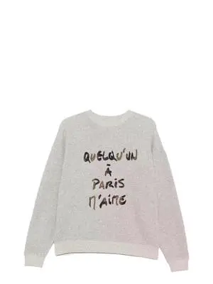 Ba&sh Slogan-print Sweatshirt - Grey