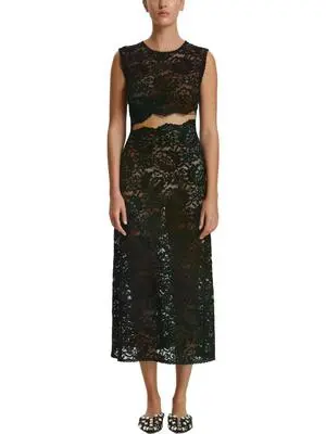 PNK Lace Midi Dress - Black