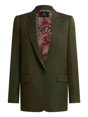 Etro Single-breasted Blazer - Green
