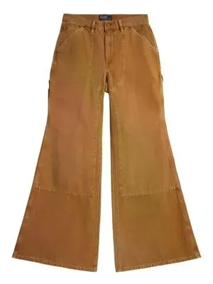 Ralph Lauren Flared Panelled Trousers - Brown