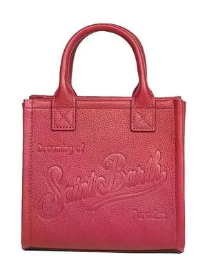 MC2 SAINT BARTH Mini Grained Leather Tote Bag - Red