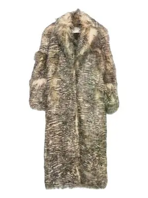ENTIRE STUDIOS Tiger-print Faux-fur Coat - Neutrals