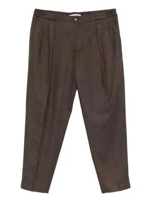BRIGLIA 1949 Portobello Pleat-detail Trousers - Brown