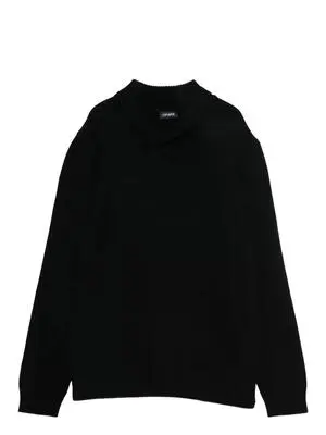 CENERE GB Shawl-collar Jumper - Black