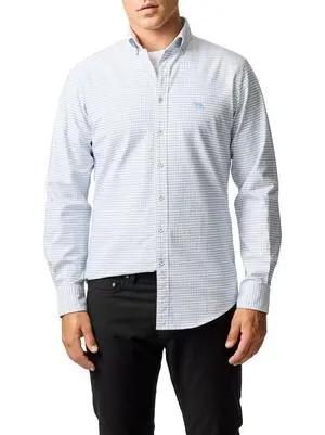 Rodd & Gunn Sports Fit Check Cotton Button-down Oxford Shirt - Dusk Blue