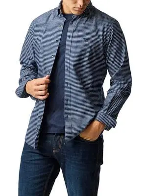 Rodd & Gunn Sports Fit Check Cotton Button-down Oxford Shirt - Midnight