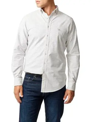Rodd & Gunn Sports Fit Check Cotton Button-down Oxford Shirt - Pebble