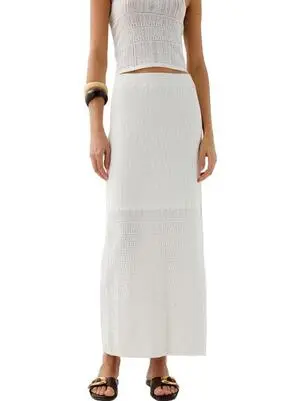 SCALPERS Pointelle Knitted Skirt - White