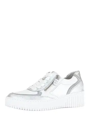 Gabor Lace-up Platform Sneakers - White
