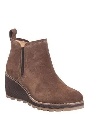SOFFT Emma Wedge Boot - Brown Suede
