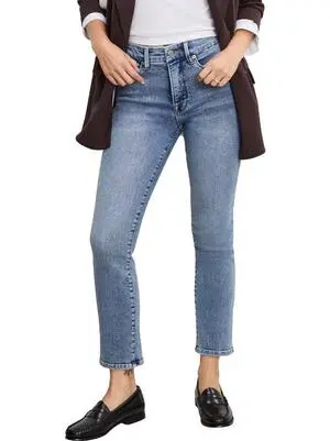 Good American Mid-rise Straight Leg Jeans - Indigo988