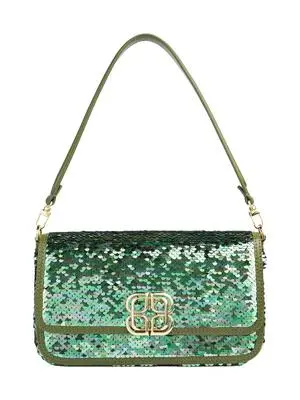 LK BENNETT Zoe Sequin Shoulder Bag - Green