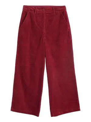 SEASALT CORNWALL Asphodel Crop Wide-leg Corduroy Pants - Jam