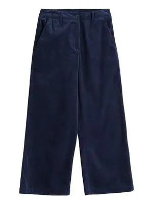 SEASALT CORNWALL Asphodel Crop Wide-Leg Corduroy Pants Maritime