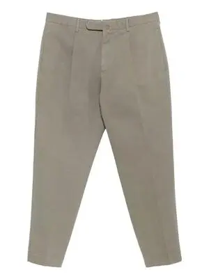 DELL'OGLIO Pleat-detail Chino Trousers - Neutrals