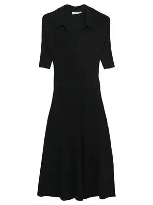 Simkhai Pati Polo-collar Midi Dress - Black